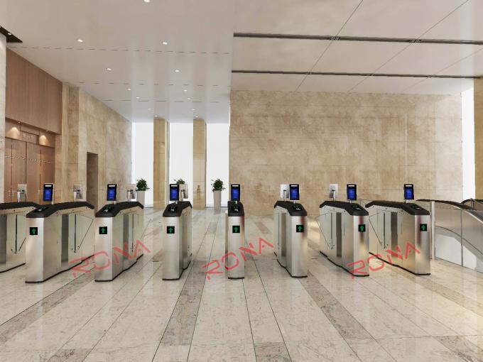 TCP / IP Flap Turnstile Gate Security Access Control Wheelchair Lanes ...