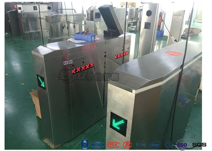 3 Lanes Swing Barrier Gate Card Collector For Biometric Access Control ...