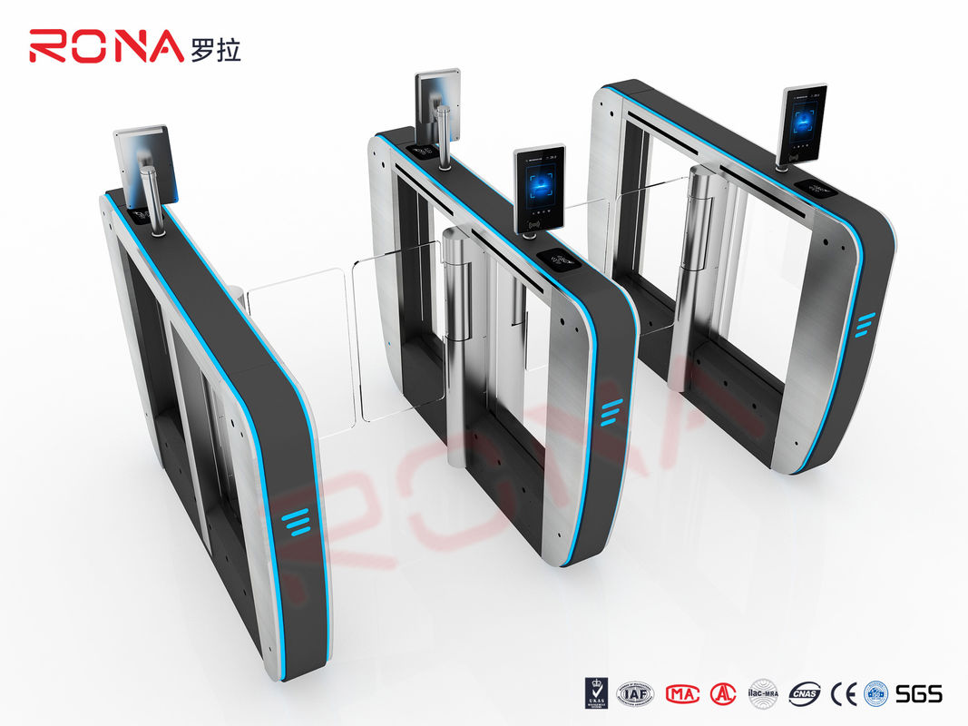 Brushless Motor Swing Barrier Gate QR Reader Face recognition 35 Person ...
