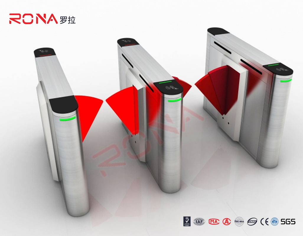 Automatic Facial Recognition Fastlane Speed Gates Retractable Flap
