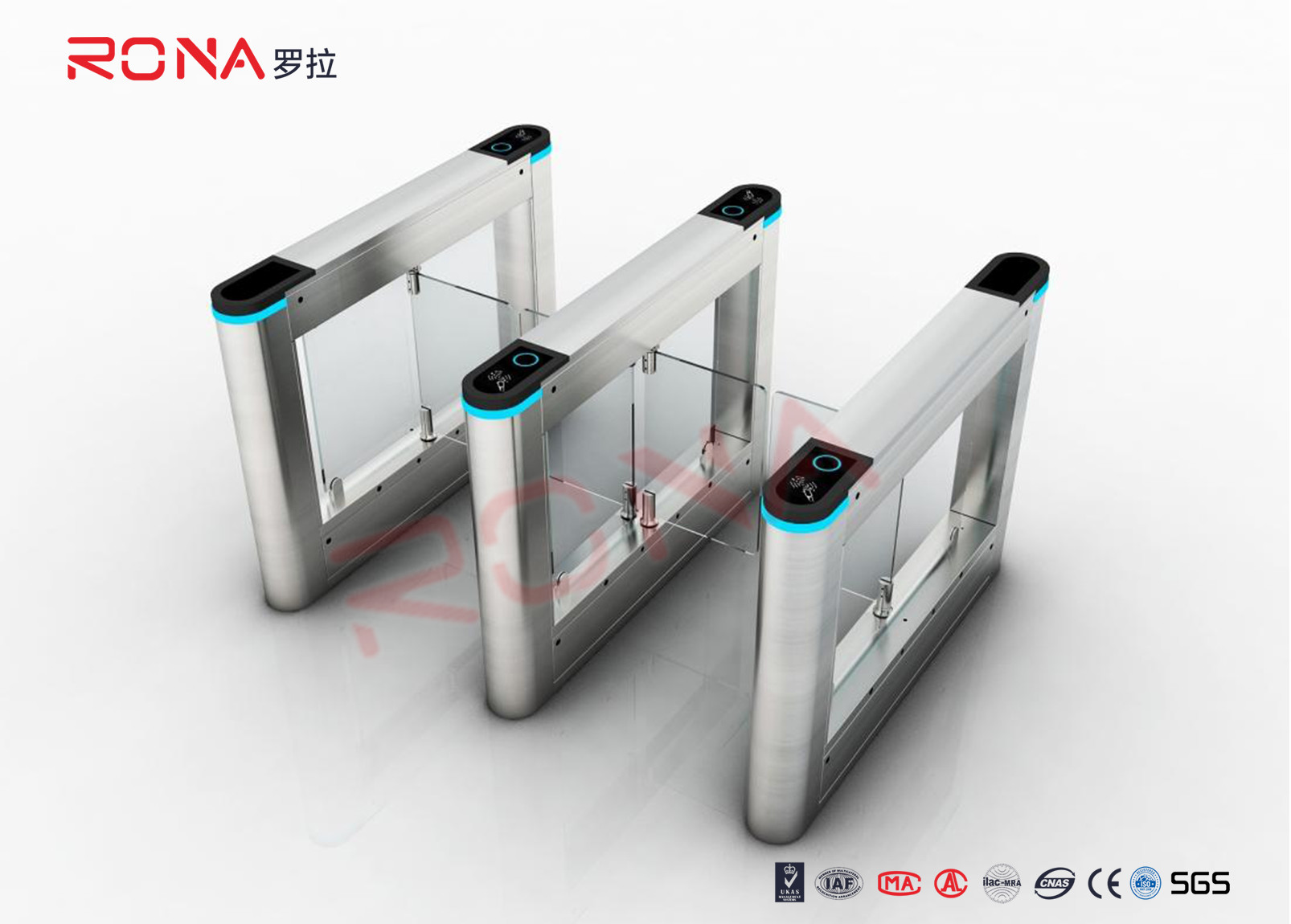 Anti Collision Walk Through Swing Barrier Gate QR Code Recognition For ...