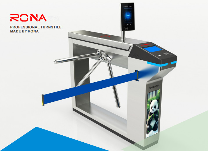 Waist Height Tripod Security Gates Access Control Face Recognition For ...