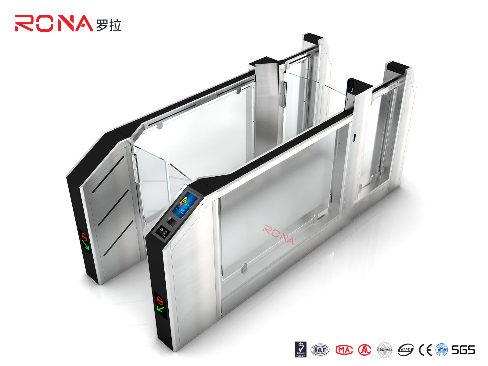 Building Access Control Turnstile AB Door Automatic Turnstile Gate With ...
