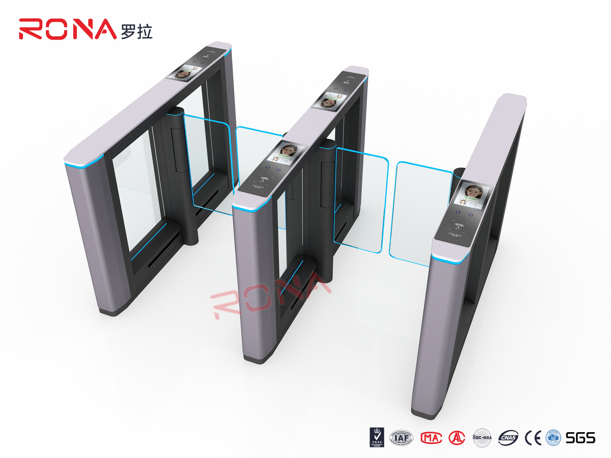 Stainless Steel Bi - Directional Turnstile Security Gates With ...