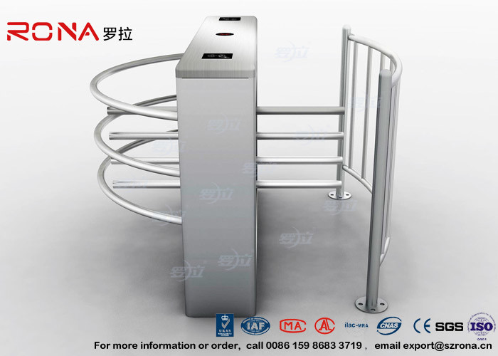 Semi Automatic Waist Height Turnstiles Entrance IC/ID Card Access ...