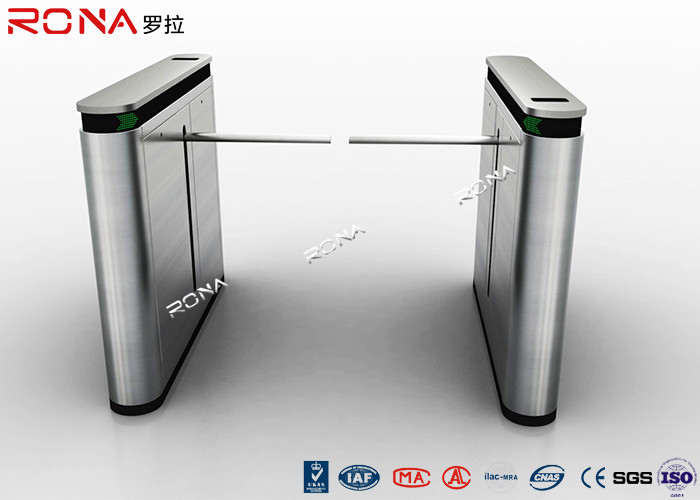 Shopping Mall Drop Arm Turnstile Gate 304 Stainless Steel 2 RFID ...